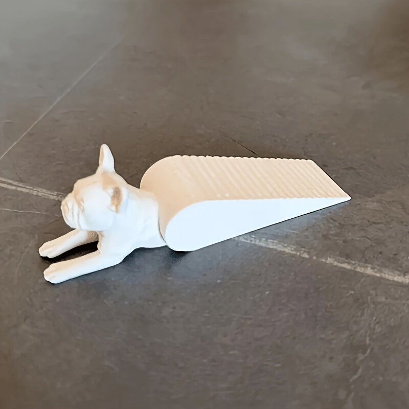 Белый 3D дверной стопор в форме щенка, антискользящий дверной клин, прочный декоративный упор