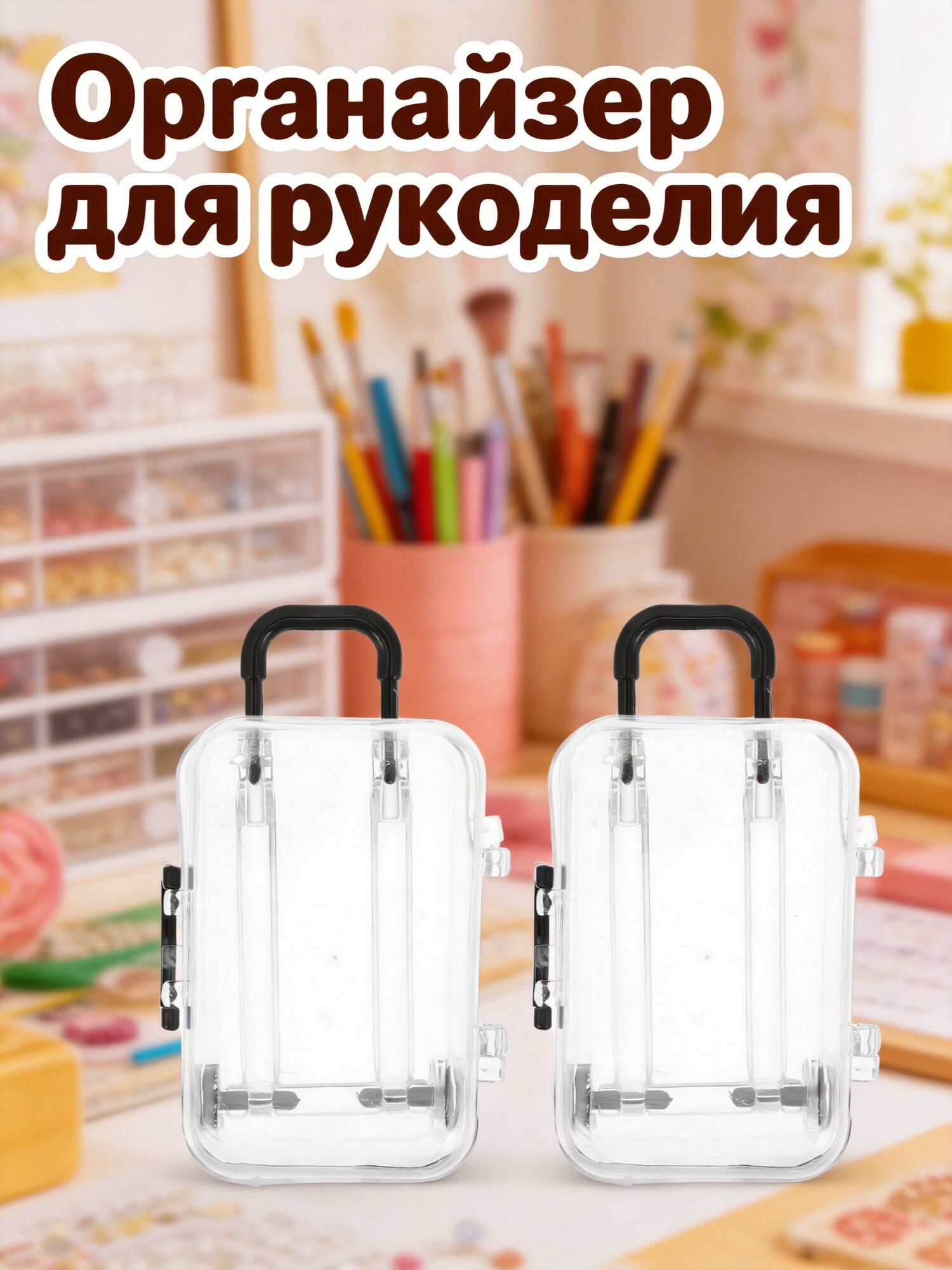 2 Шт Мини Чемодан Для Кукол Аксессуары Для Домиков 9.00X5.00X4.00Cm