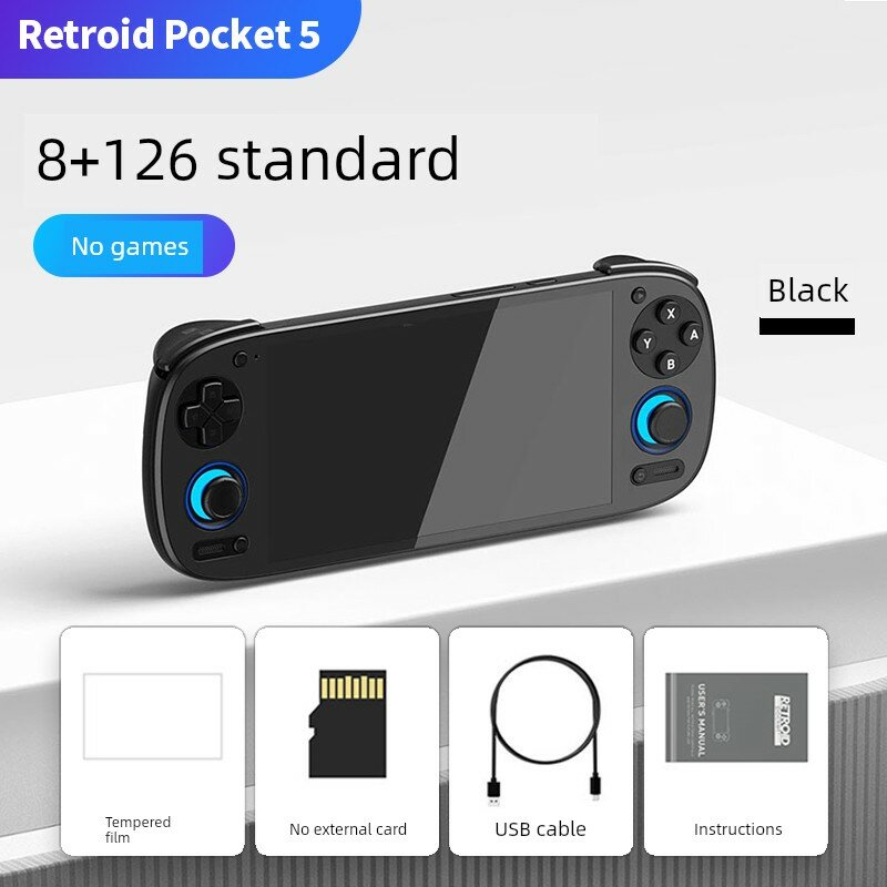 Retroid Pocket 5 портативная игровая приставка черная 8 ГБ ОЗУ 128 ГБ встроенная память стандартный комплект с