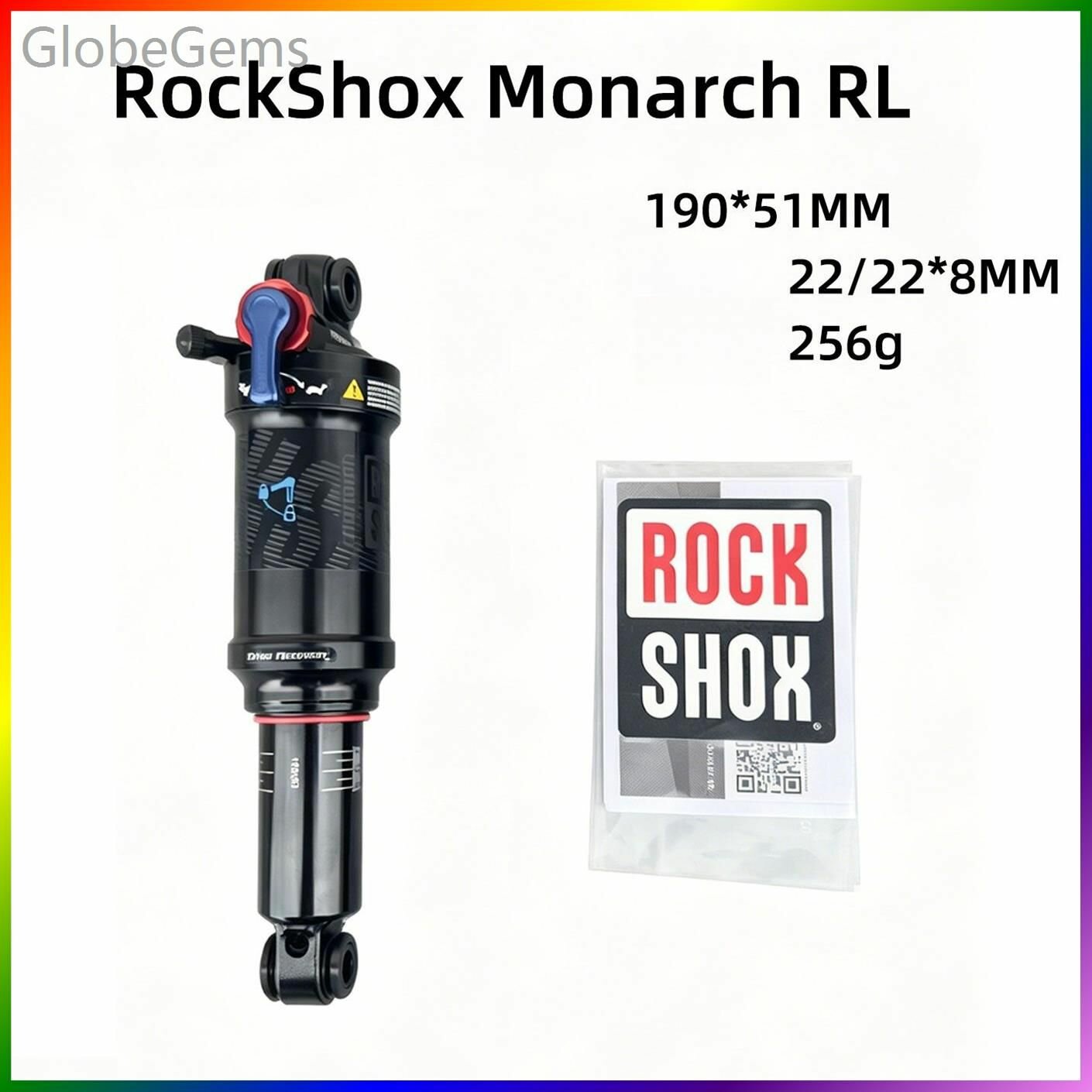 Мягкий задний воздушный амортизатор RockShox Monarch RL для горного велосипеда, ручное управление, блокировка отскока, демпфирование, размер 190 мм / ход 51 мм