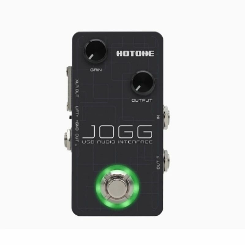Hotone Jogg Ultra-портативный аудиоинтерфейс USB Stompbox с 24-битным преобразованием A / D / A, частотой выборки 44,1 кГц / 48 кГц для музыкантов