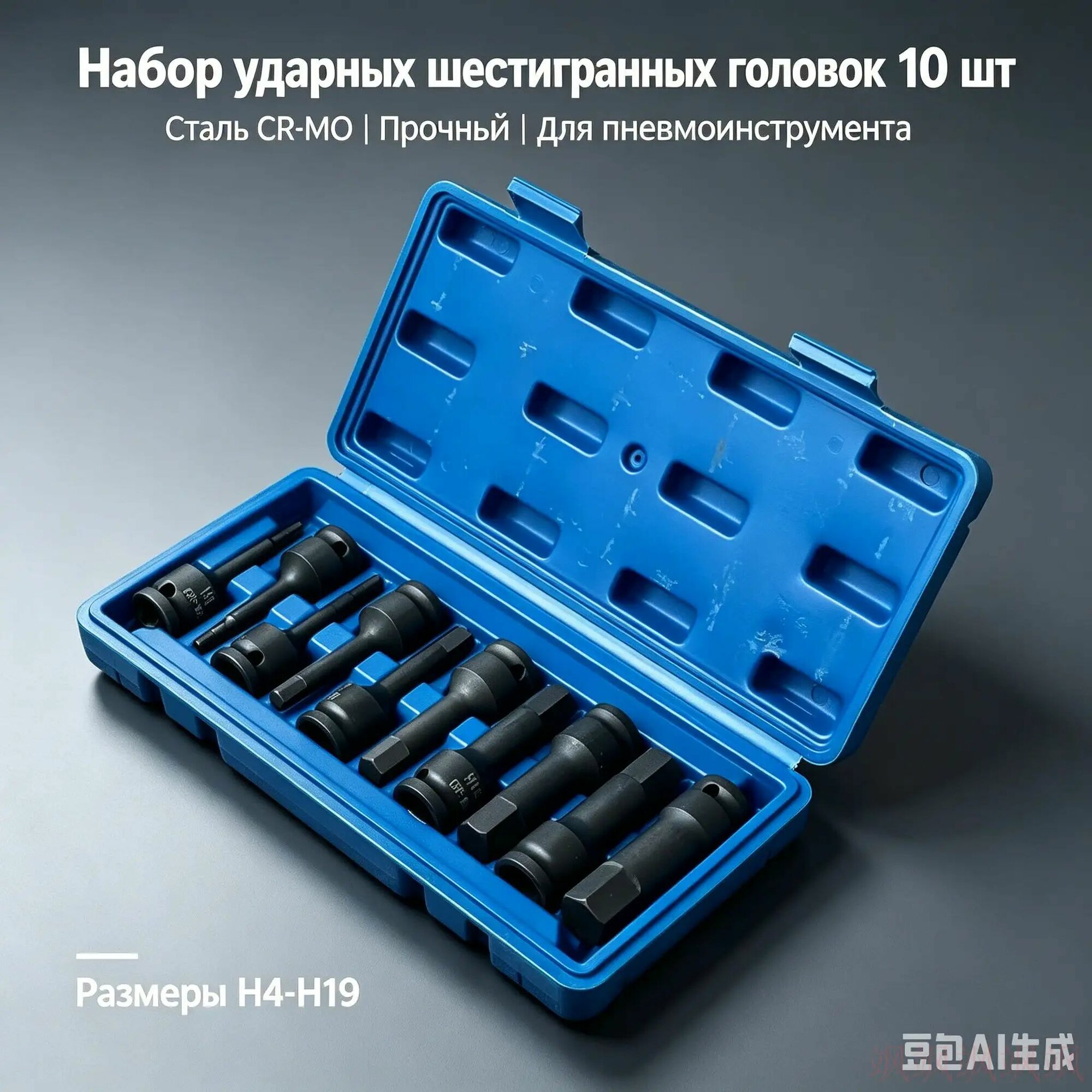 Набор ударных головок шестигранников 1/2