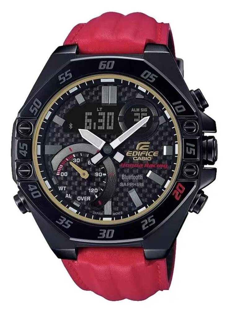 Casio Часы наручные Кварцевые Часы наручные мужские японские Casio Edifice ECB-10HR-1A электронные часы кварцевые Касио Джи-Шок водонепроницаемые для дайвинга, противоударные, многофункциональные с будильником, с гарантией.