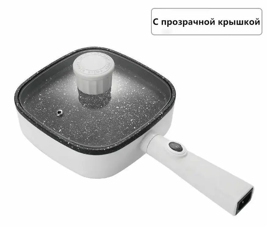 Электросковорода квадратная с крышкой многофункциональная для приготовления оладий, яичницы, завтрака с ячейками для оладий для яичницы для завтрака с ячейками