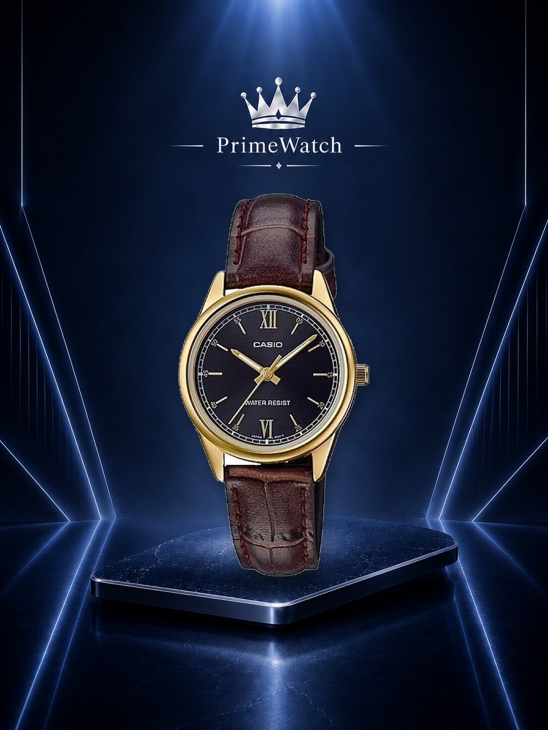 Наручные часы CASIO Collection, золотой, черный, коричневый