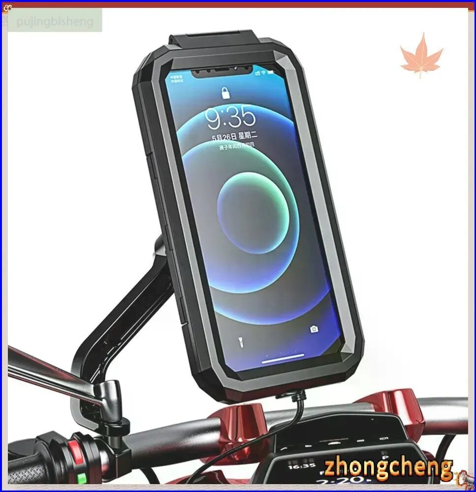 Универсальный крепеж Kewig M18LA2 для беспроводной зарядки Qi 15W и Type C, качественный держатель для смартфонов 67 дюймов на руль мотоцикла, велосипеда, скутера, самоката, квадроцикла или снегохода