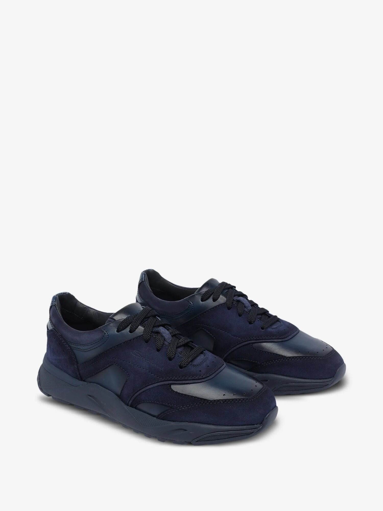Кроссовки Santoni Suede paneled sneakers, размер 45 — фото 1