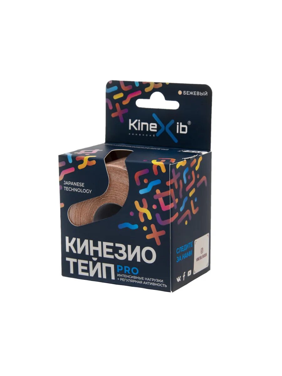 Кинезио-тейп Kinexib Pro бежевый 5 м х 5 см 1 шт