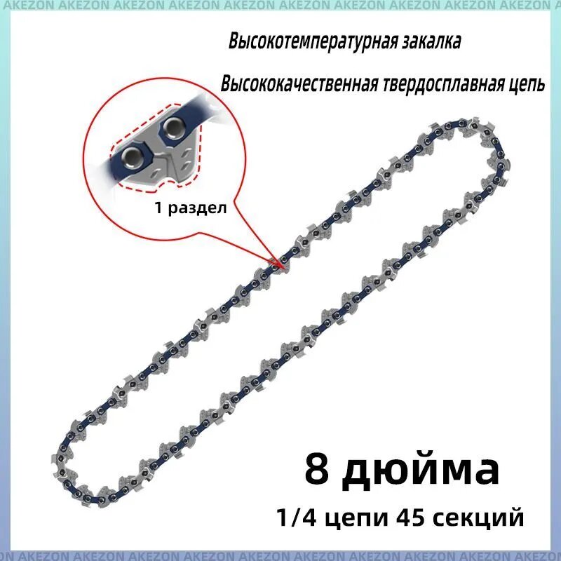 Цепь для пилы, шаг 1/4" 45 зв. 1 шт.