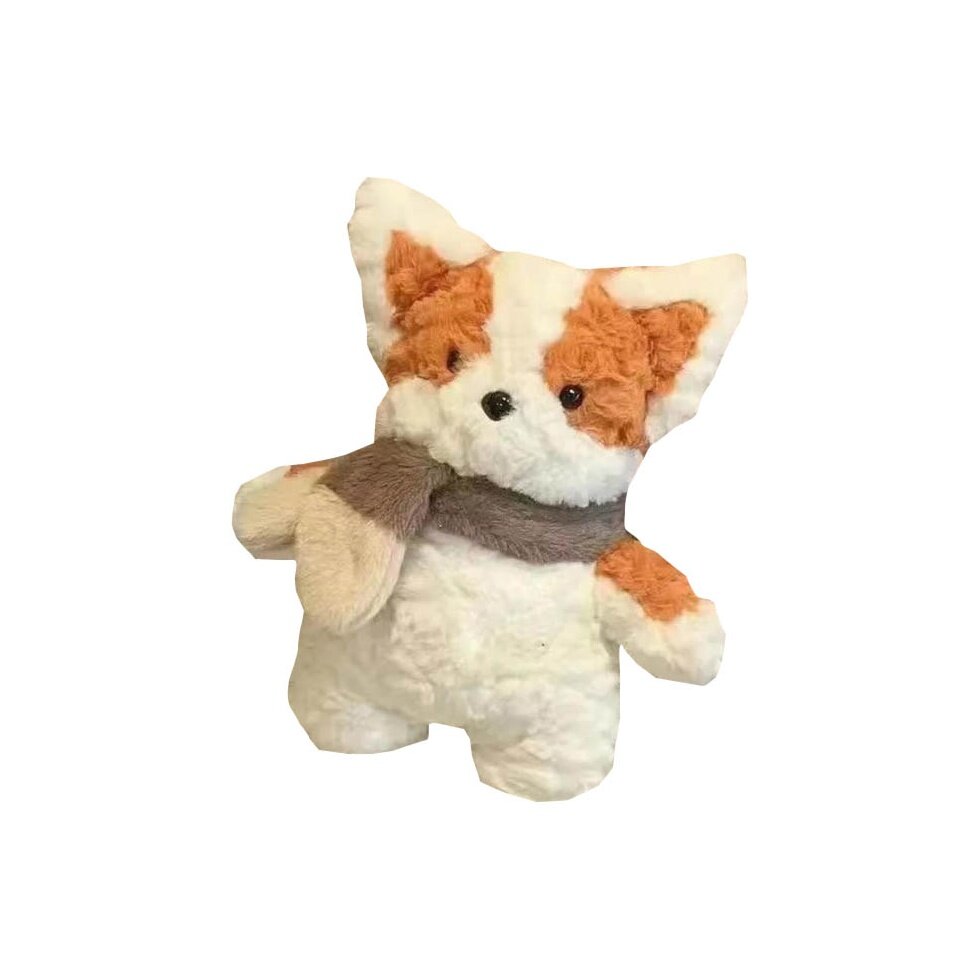 Подарочная сумка унисекс YIHEGE "С днем рождения" с игрушками, 35 см, Scarf Corgi (Orange)