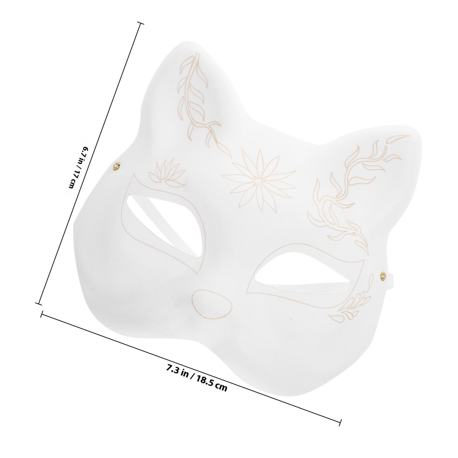 Маска Из Бумаги В Forme Кота Для Рисования Диадема Для Творчества 18.50X17.00X0.10Cm