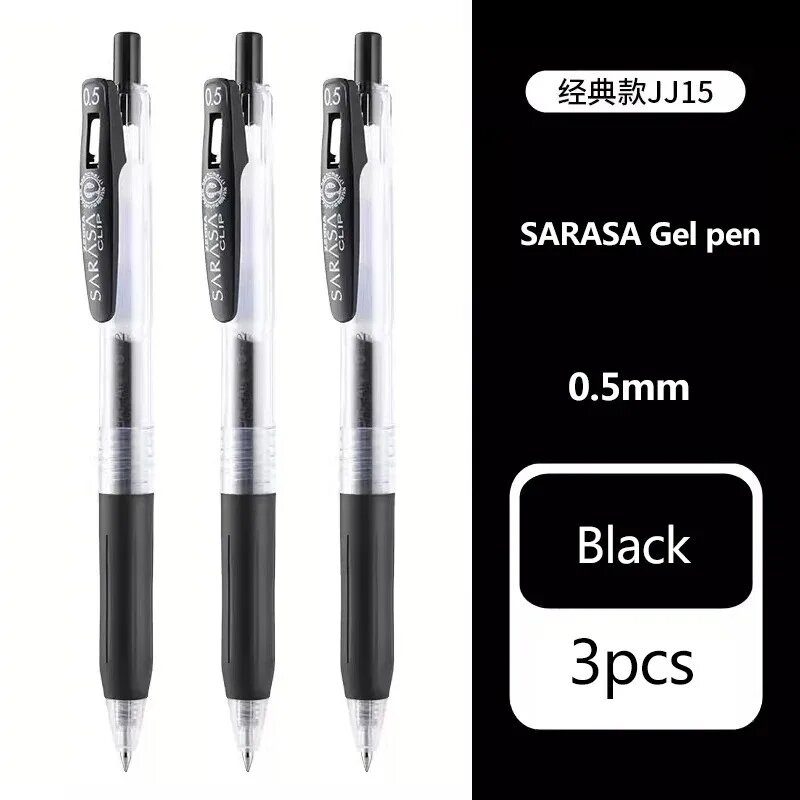 ZEBRA JJ15 Гелевая ручка 4 цвета 3pcs black ink pen