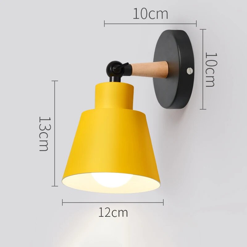 PAMNNY LED настенный светильник Macaron, алюминий, черный Yellow without bulb
