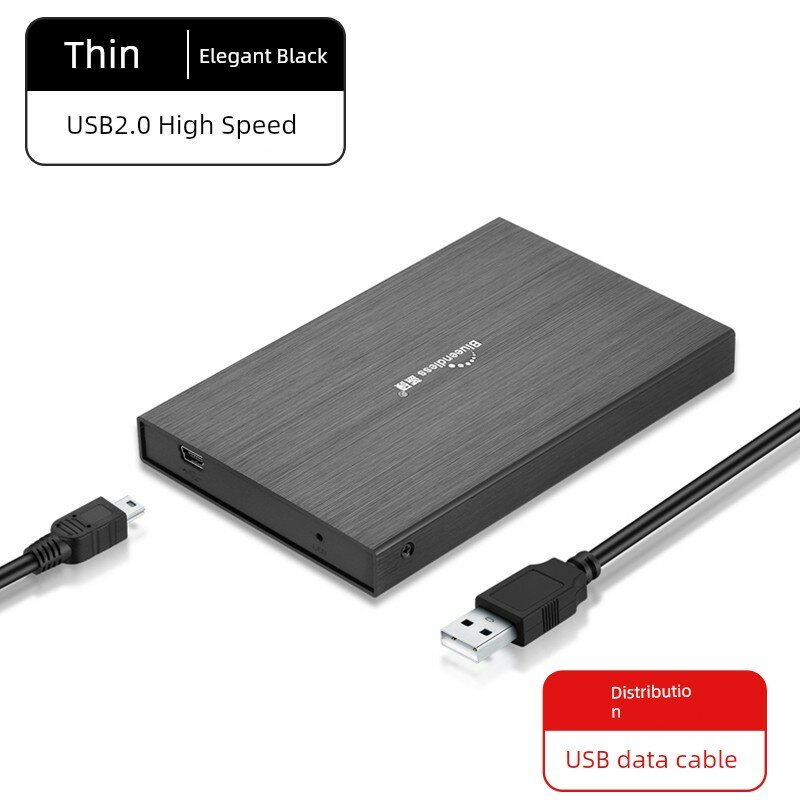 750GB Ветрено-черный внешний жесткий диск USB 2.0 с оригинальным кабелем