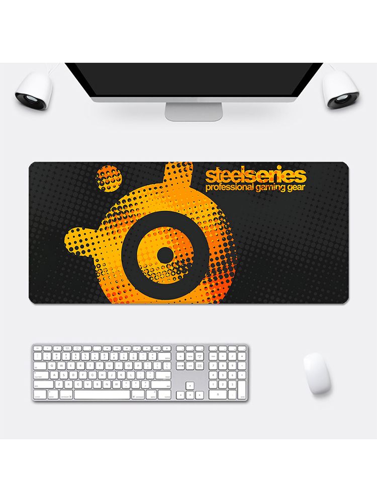 Коврик для мыши SteelSeries XXL черно-оранжевый толщиной 2 мм