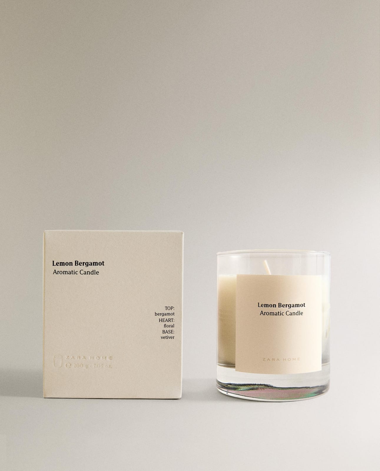 Ароматическая свеча ZARA HOME Lemon Bergamot, Z AMANA BIEL, 8 x 9 x 8 см 1427/705/122-99