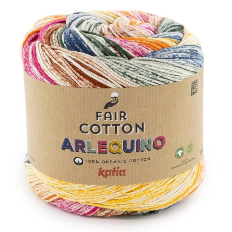 Пряжа для вязания Katia Fair Cotton Arlequino (250) 3 мотка 200 г/620 м
