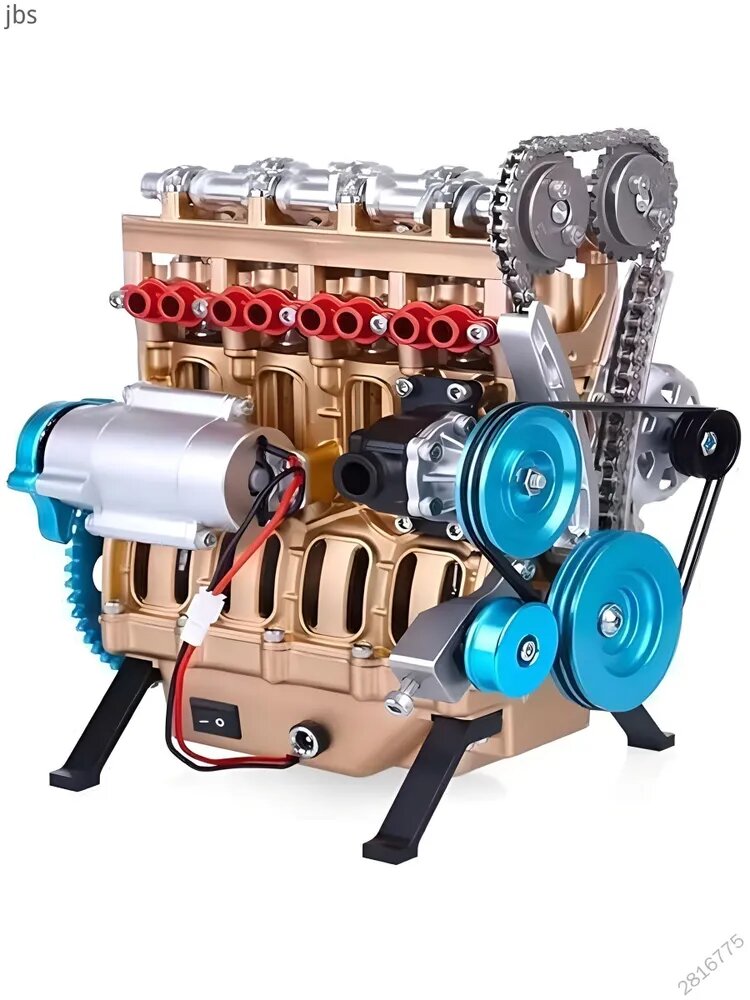 Сборная модель двигателя внутреннего сгорания, металлическая модель автомобиля, для взрослых, средний уровень сложности
