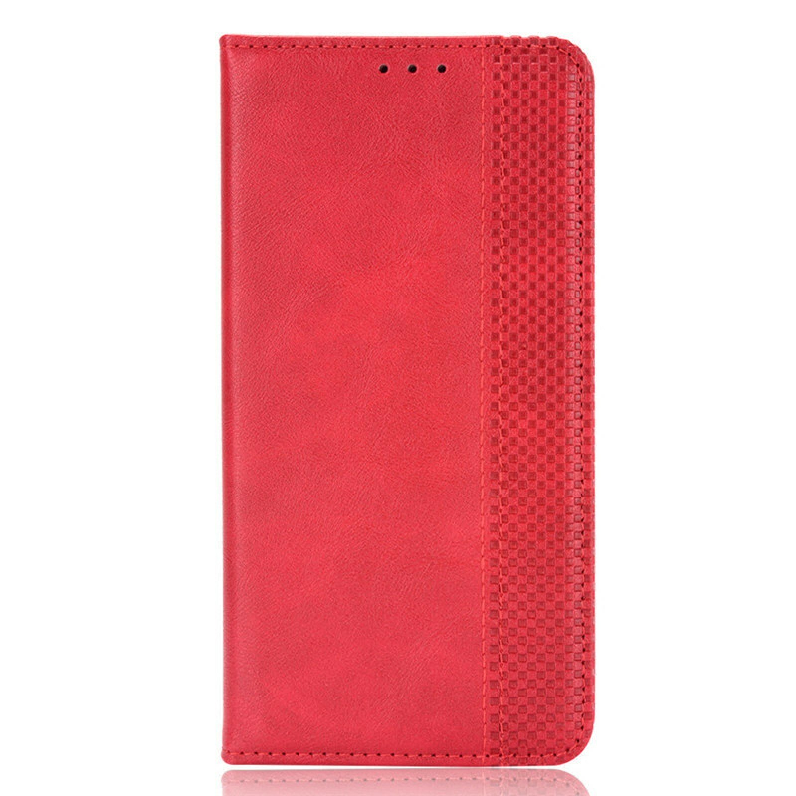 Чехол-книжка MyPads для Nokia G10 / G20 из импортной кожи с мульти-подставкой и визитницей, ретро красный