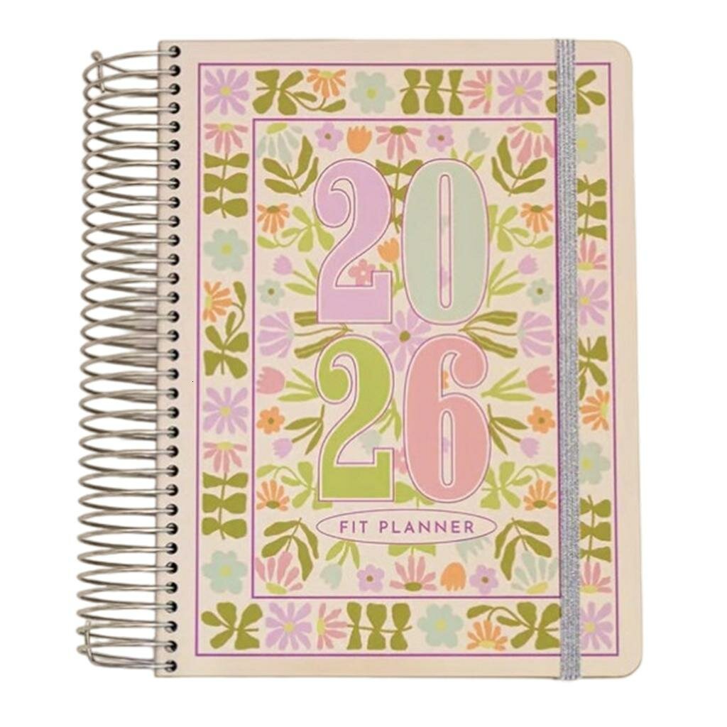 Ежедневный фитнес-дневник на спиральном переплёте, Розовый