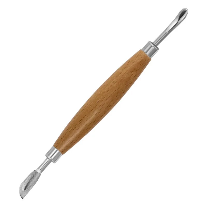 1 шт, инструмент для отступов с деревянной ручкой для DIY, ручная работа, мягкая керамика, ремесла, глина, литье, кожа, художественная резьба, инструменты для формирования