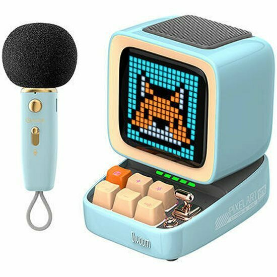 Портативная колонка Divoom с микрофоном Ditoo-5M, голубой
