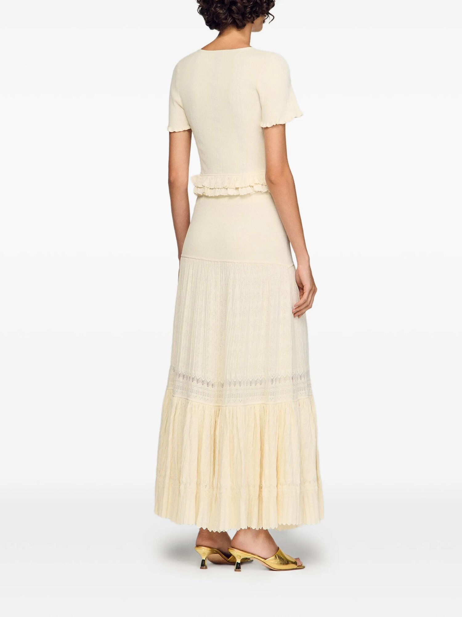 Юбка Sandro Ruffled long skirt, размер 38 FR, разноцветный — фото 1