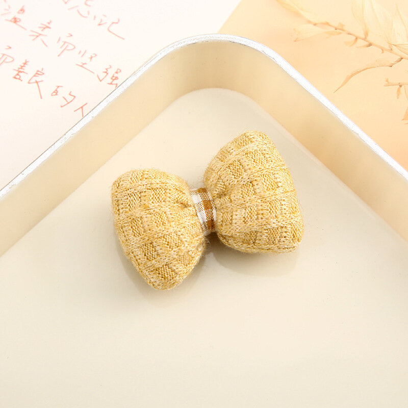 Трёхмерный бантик вафельного цвета с хлопковым наполнителем, аксессуар для волос, детали для рукоделия, декоративные элементы для одежды кукол, материалы для украшения шляп, креативный набор материало
