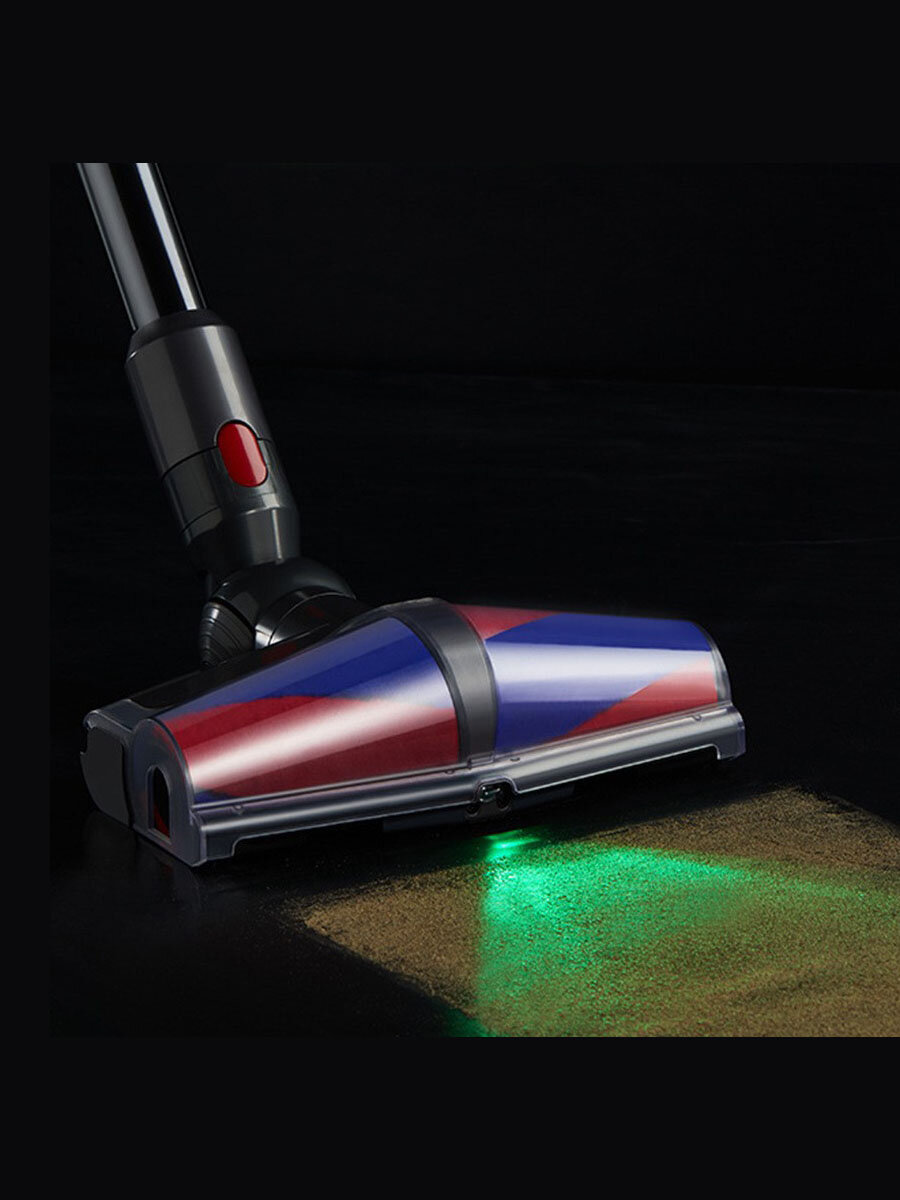 Турбощётка с антинаматыванием волос и лазерной подсветкой для пылесосов Dyson Gen5 V15 V11 V10. Насадка с конусообразными валиками.