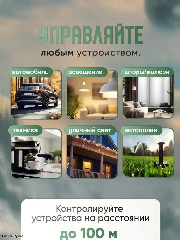 Радиоуправляемое реле 220В 30А 433МГц. Радиореле для ворот, шлагбаумов. Дистанционный выключатель. Беспроводной переключатель.