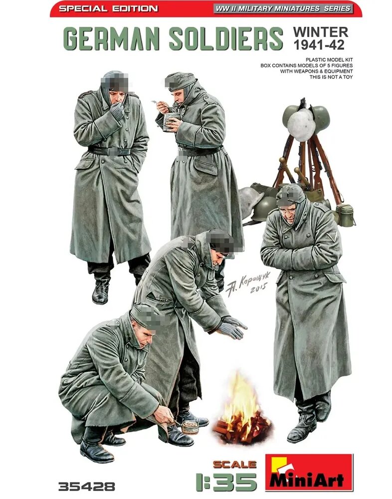 MiniArt 35428 1/35 German солдаты (зима 1941 - 42 гг.) Пластиковая модель для сборки