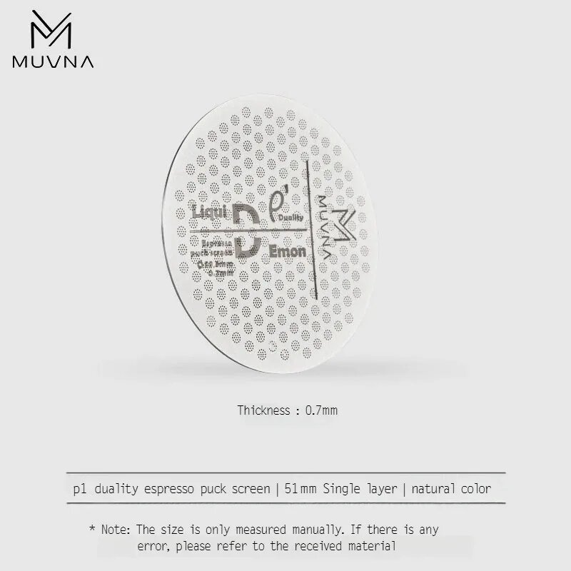 Многоразовый металлический фильтр MUVNA для эспрессо 51/53.5/58.5 мм