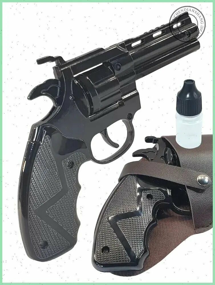 Пистолет металлический с кобурой в комплекте пугач, черный