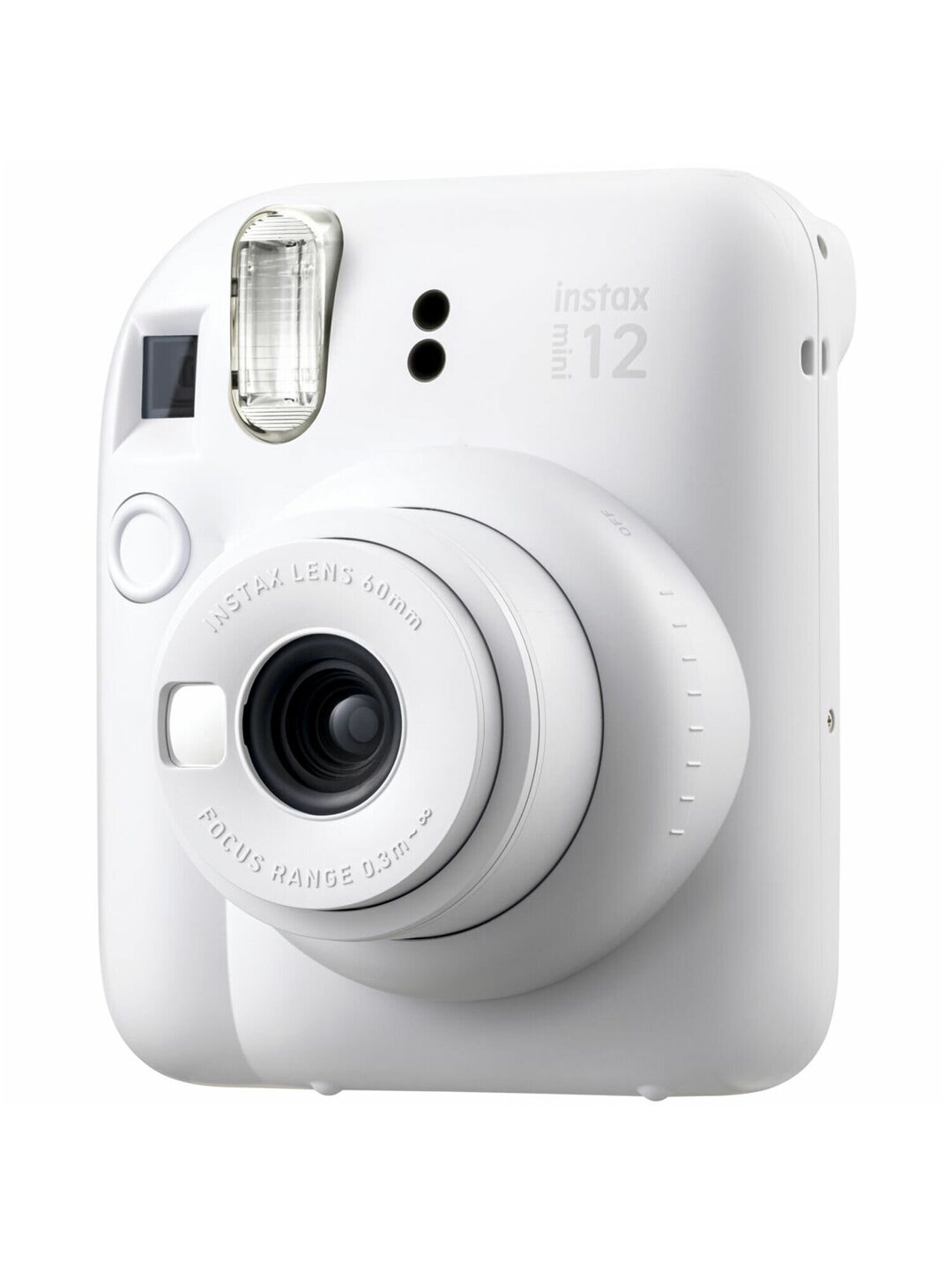 Фотоаппарат Fujifilm Instax Mini 12 Clay White (белый) (Размер снимка: 62x46 мм; Комплектация: Фотоаппарат, батарейки, инструкция; Ширина: 104 мм; Высота: 122 мм)
