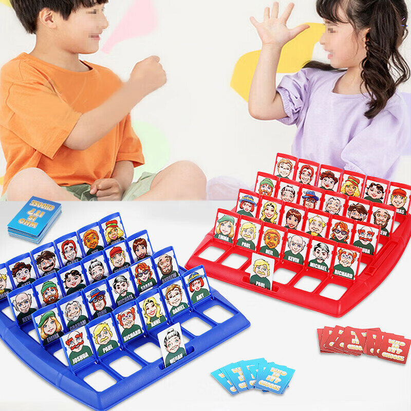 Игра «Угадай, кто я» для детей с 96 изображениями людей, животных и фруктов Цвет：96 изображений людей, животных и