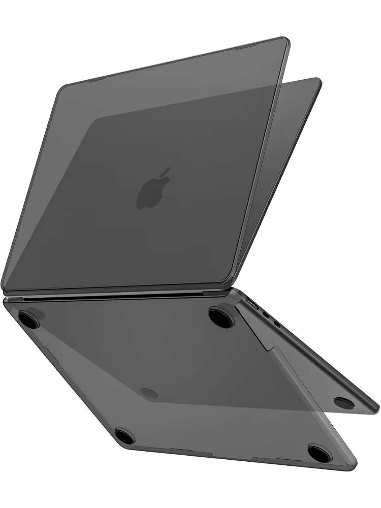 Чехол для Macbook Air 13 M1 2020 2019 2018 матовый прозрачный черный, чехол накладка на макбука air 13 A2337 A2179 A1932