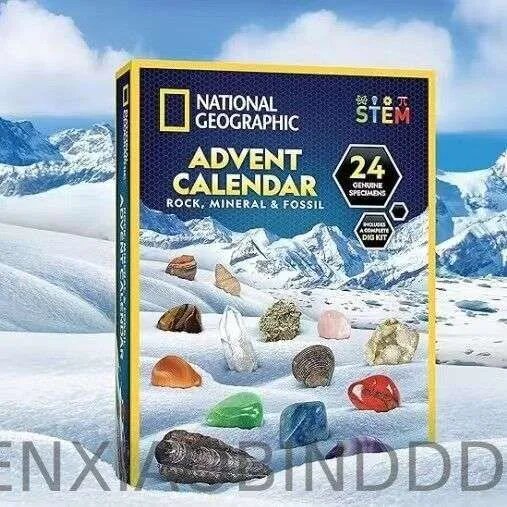 Адвент-календарь National Geographic творческий для детей с 24 минералами и камнями