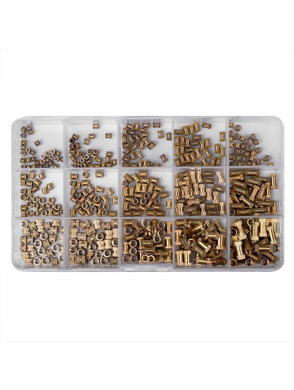 Набор вплавляемого крепежа M2/M3/M4 (450 шт.) для изделий из пластика и композитных материалов.