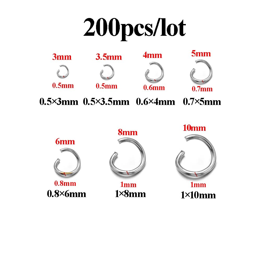 Кольца для пирсинга из нержавеющей стали 1x10mm, Steel