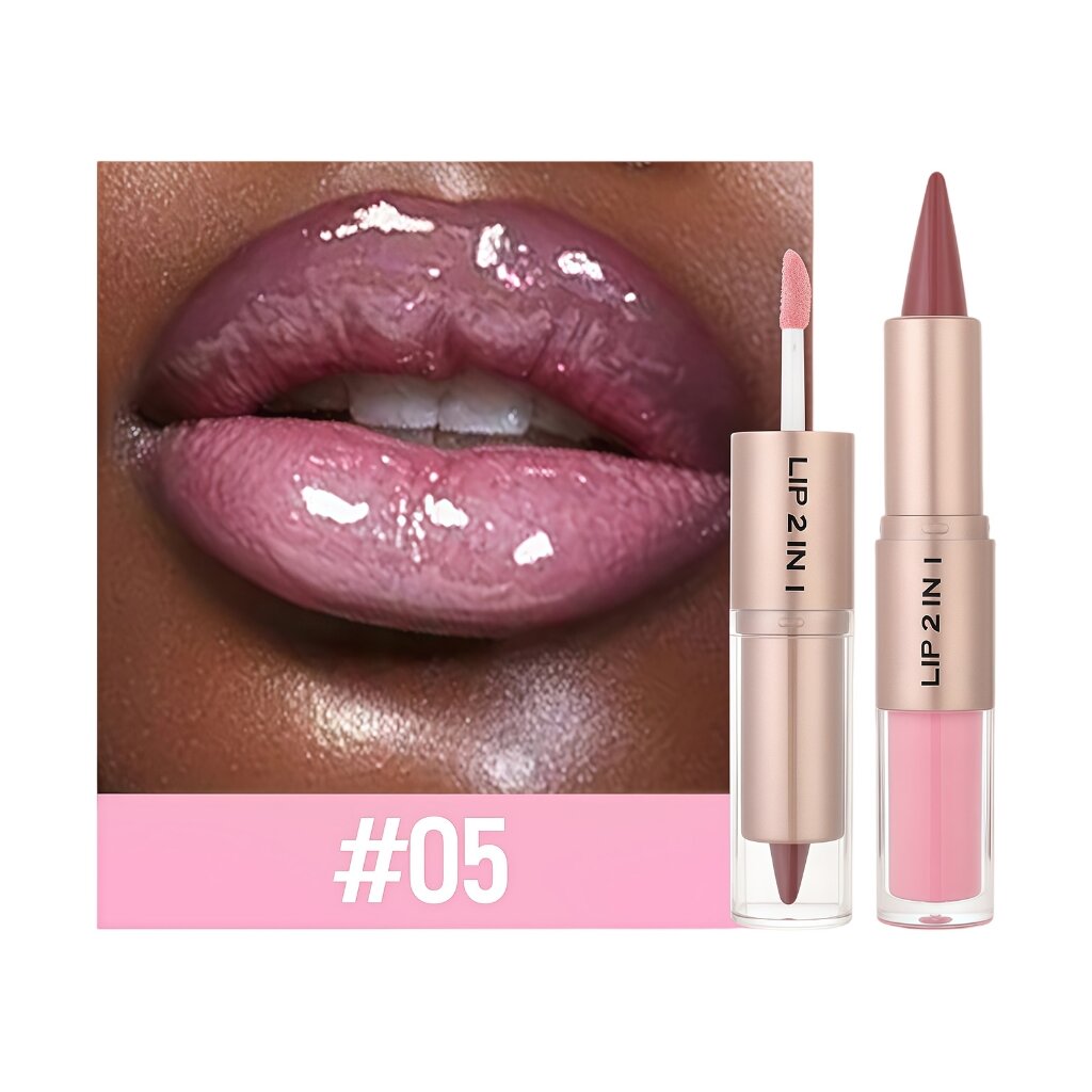 Комбинированная матовая помада И Блеск для губ, придающие губам сияющий Цвет