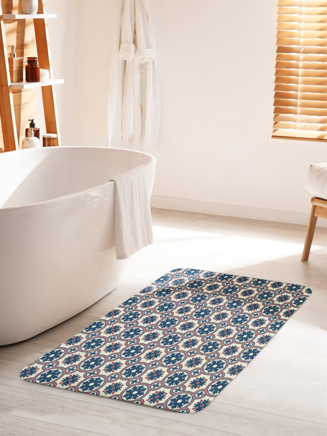 Коврик для ванной комнаты и туалета противоскользящий "Традиционный декор" 60х100 см, JoyArty