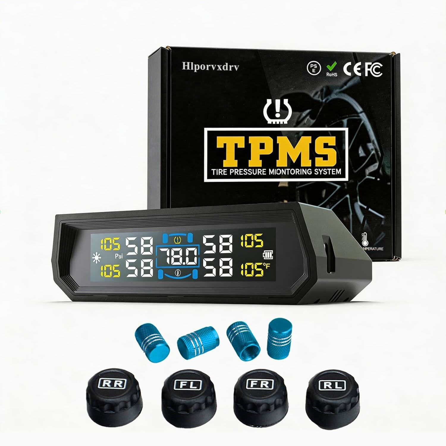 Система контроля давления в шинах T17, TPMS с 4 внешними датчиками и 6 режимами сигнализации, беспроводная система TPMS