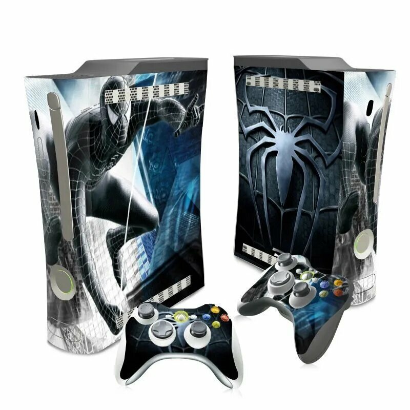 Пленка для наклейки игровой консоли подходит для толстой консоли Xbox360 с рисунком Человека-паука и Дэдпула