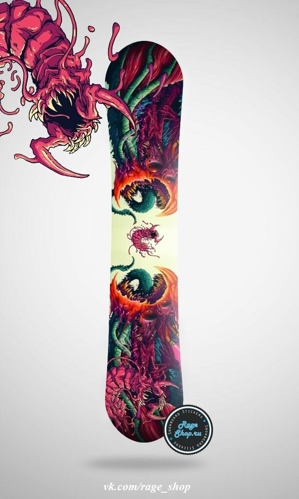 Наклейка на сноуборд полноразмерная водостойкая с ламинацией
