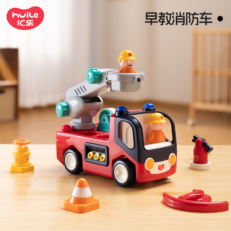 Игрушечная техника Huile: инструментальный автомобиль, полицейская машина, модель для раннего развития, экскаватор на радиоуправлении, машина скорой помощи, пожарная машина.