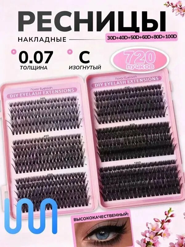 Натуральные накладные ресницы с эффектом реалистичности: объемные, изогнутые и невесомые!