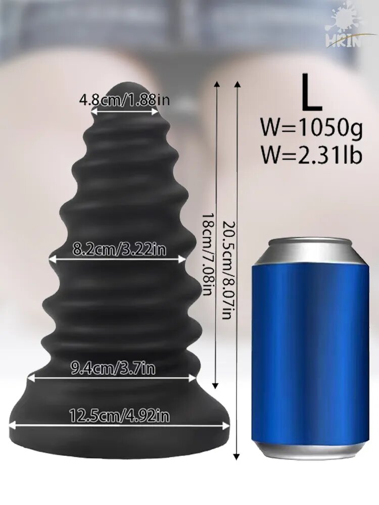 Анальная пробка, черный матовый, 120 мм