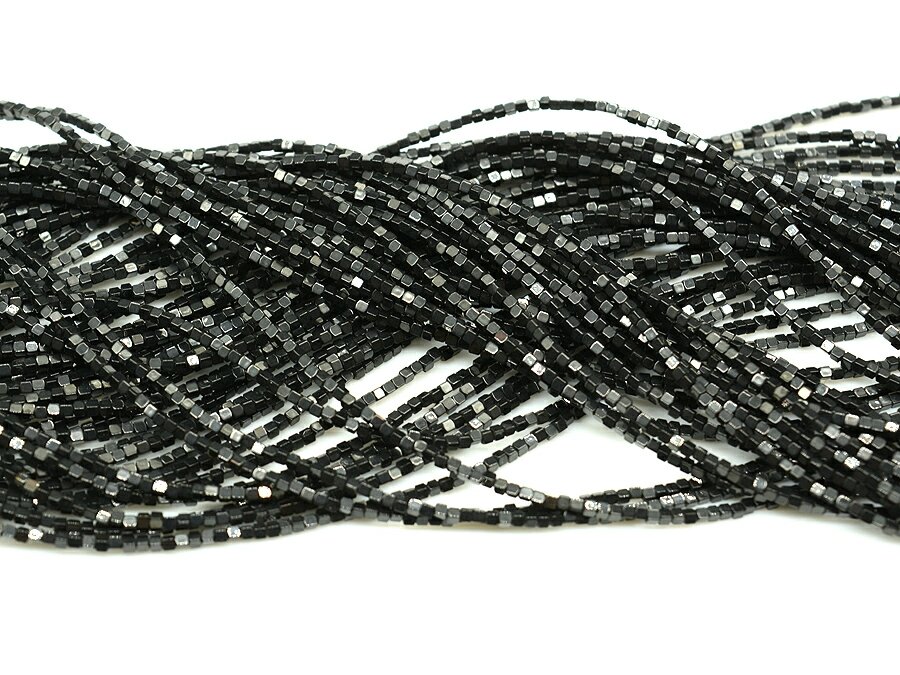 Бусины из гематита кубик 2мм, 39см, 170 бусин