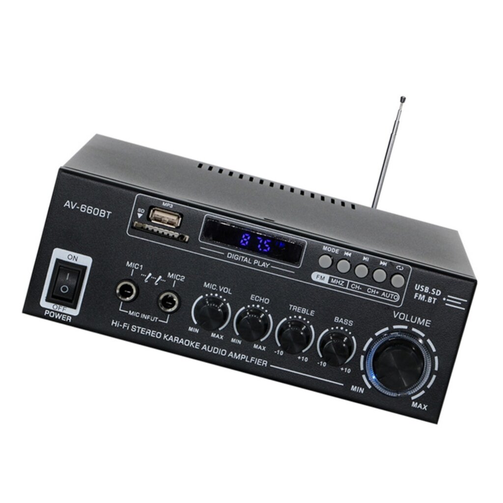 Двухканальный Усилитель мощности 60Wx2 Для Пассивных Динамиков С несколькими Входами