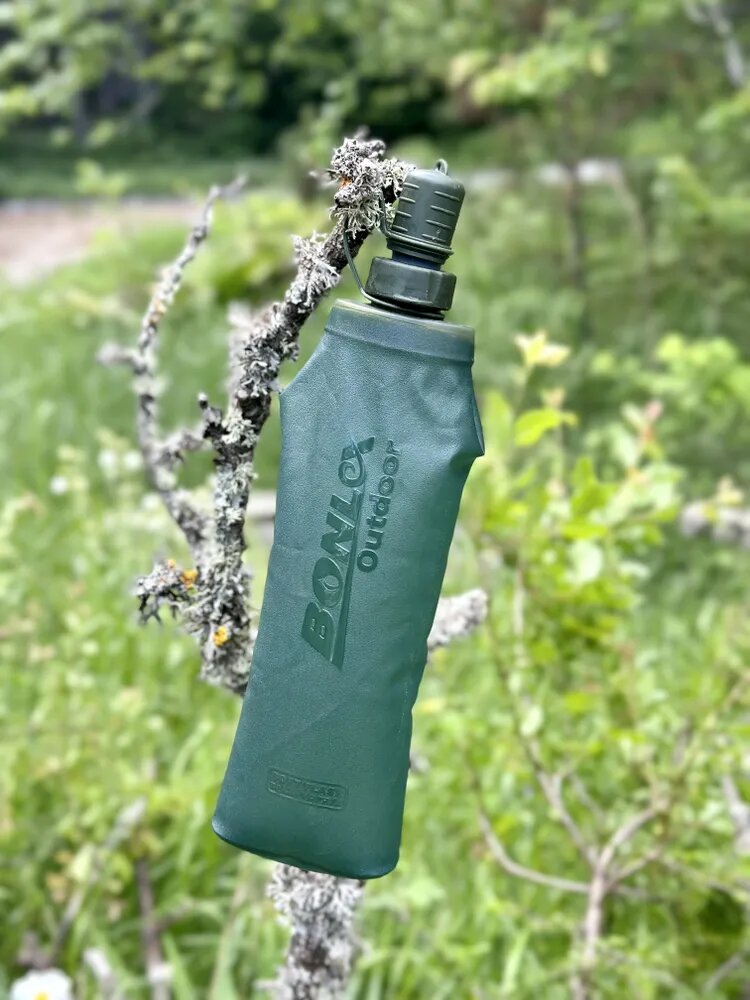 BONLOX Outdoor бутылка для воды 0.5 л силиконовая складная фляга тактическая 1 шт